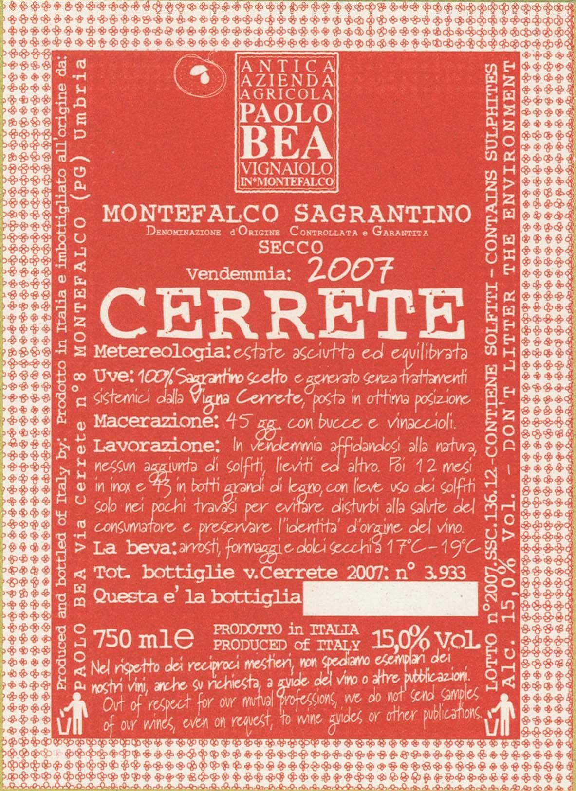 Paolo Bea Wine - Learn About & Buy Online | Wine.com