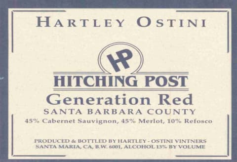 Hitching Post Hartley Ostini Gen Red 2013 | Wine.com