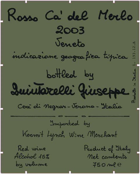 Giuseppe Quintarelli Ca del Merlo 2003 | Wine.com