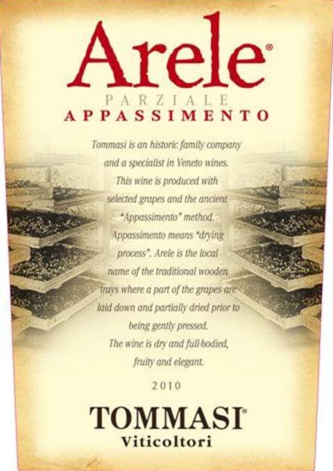 Tommasi Veronese Arele Appassimento 2010 | Wine.com