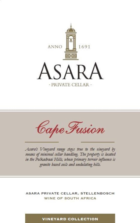 Asara Wine Estate Stellenbosch Collection Cape Fusion 2014 | Wine.com