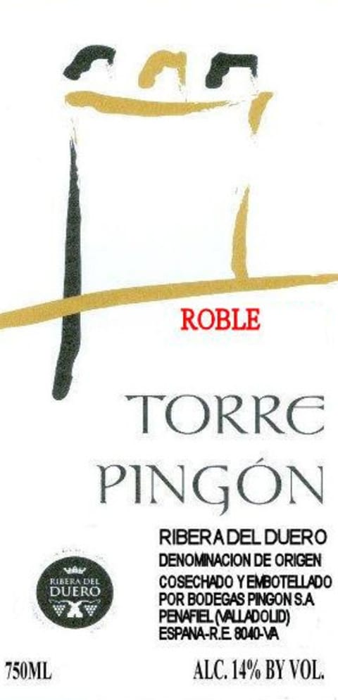 Bodegas Pingon Ribera del Duero Torre Pingon Roble 2013 | Wine.com