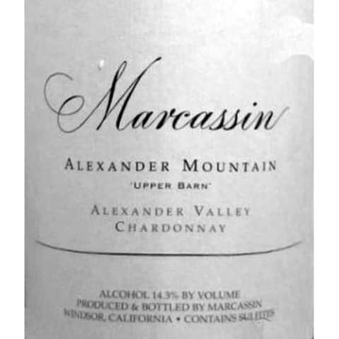 Marcassin Alexander Estate Upper Barn Chardonnay (torn label) 2000 ...