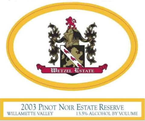 Chateau Bianca Wetzel Estate Reserve Pinot Noir 2003 | Wine.com
