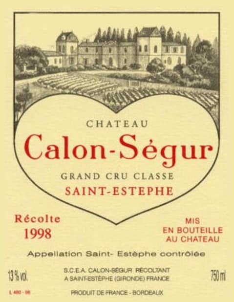Chateau Calon-Segur Calon Segur 1998 | Wine.com