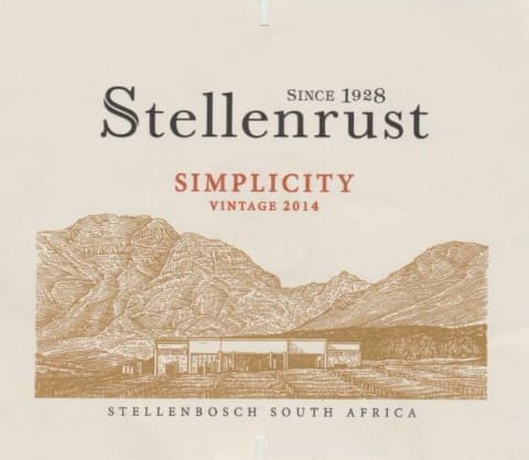 Stellenrust Wine Estate Simplicity 2014 | Wine.com