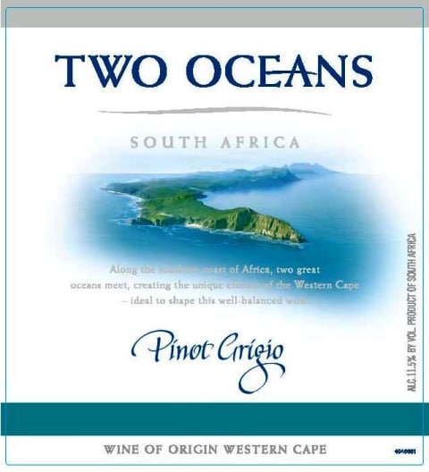 Two Oceans Pinot Grigio 2012 | Wine.com