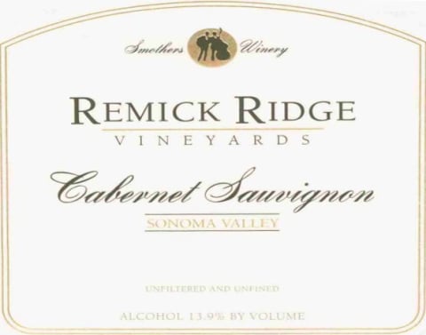 Remick Ridge Vineyards Smothers Cabernet Sauvignon 2012 | Wine.com