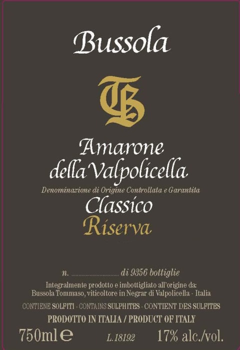 Bussola TB Amarone della Valpolicella Classico Riserva 2012 | Wine.com