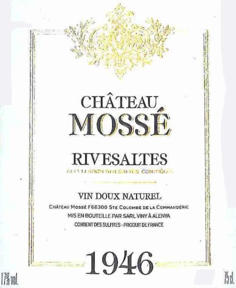Chateau Mosse Rivesaltes 1946 | Wine.com