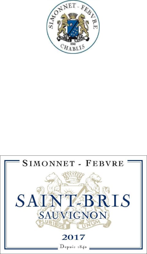 Simonnet-Febvre Saint-Bris de Sauvignon Blanc 2017 | Wine.com