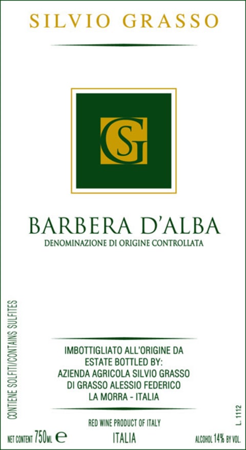 Silvio Grasso Barbera d'Alba 2021 | Wine.com