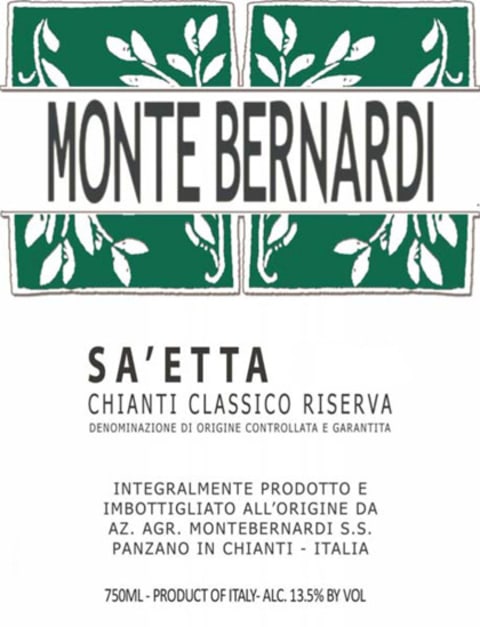 Monte Bernardi Sa'etta Chianti Classico Riserva 2019 | Wine.com