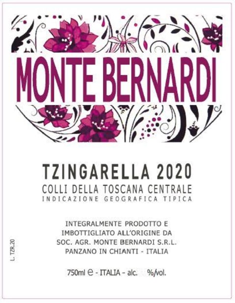 Monte Bernardi Tzingarella 2020 | Wine.com