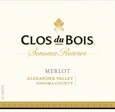 Clos du Bois Alexander Valley Reserve Merlot 2016 | Wine.com
