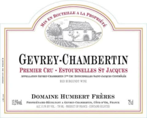 Domaine Humbert Freres Gevrey-Chambertin Estournelles St Jacques ...