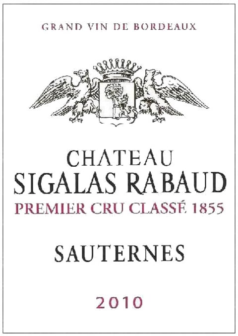 Chateau Sigalas Rabaud Sauternes (375ML half-bottle) 2010 | Wine.com