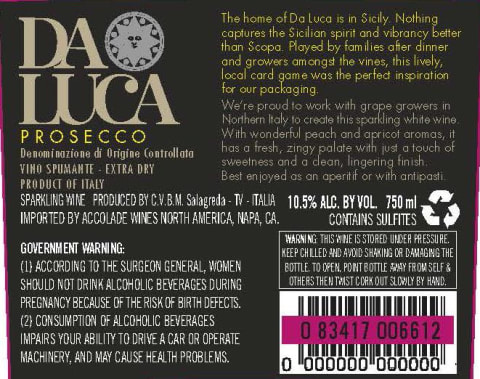 Da Luca Prosecco | Wine.com
