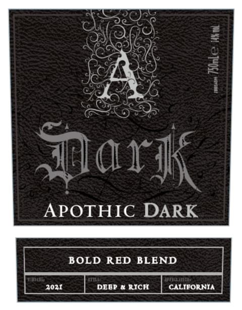 Apothic Dark Red Blend 2021 | Wine.com