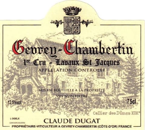 Domaine Claude Dugat Gevrey-Chambertin Lavaux St. Jacques Premier Cru ...