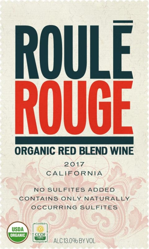 Roule Rouge Organic Red Blend Wine 2017 | Wine.com
