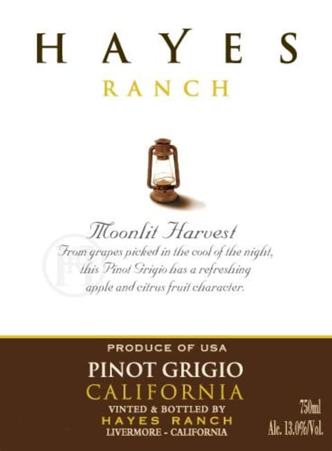 Hayes Ranch Moonlit Harvest Pinot Grigio 2017 | Wine.com
