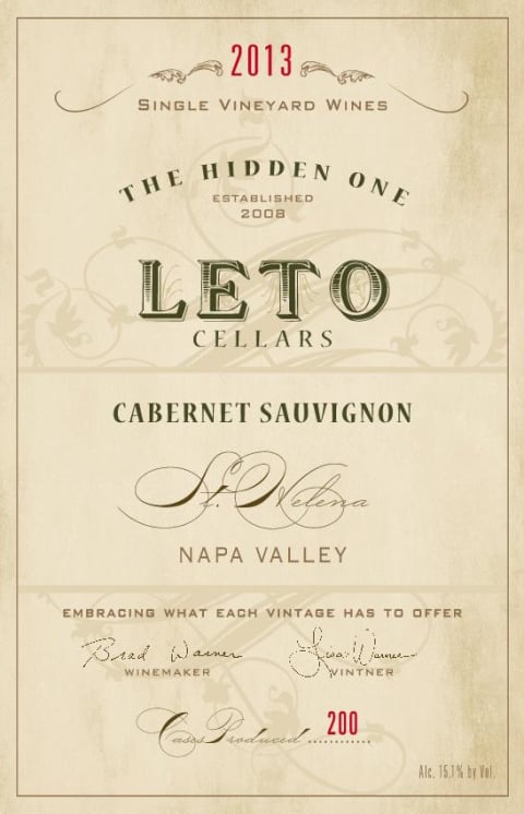 Leto Cellars The Hidden One Cabernet Sauvignon 2013 | Wine.com