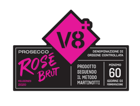 V8+ Lele Prosecco Rose Millesimato Brut | Wine.com
