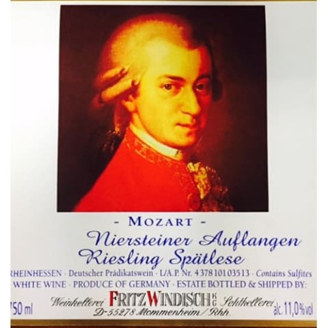 Weingut Fritz Windisch Mozart Niersteiner Auflangen Riesling Spatlese ...