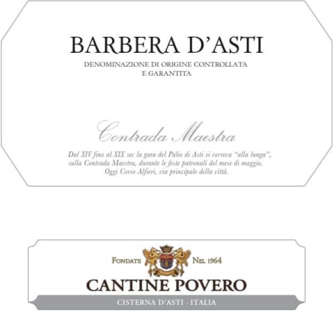 Cantine Povero Contrada Maestra Barbera d'Asti 2022 | Wine.com