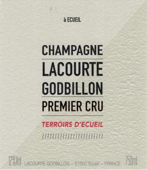 Champagne Lacourte Godbillon Terroirs d'Ecueil Brut Premier Cru | Wine.com