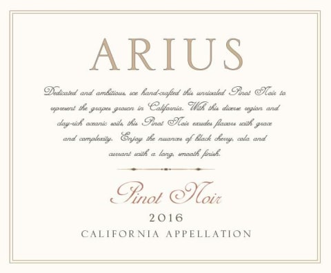 Arius Pinot Noir 2016 | Wine.com