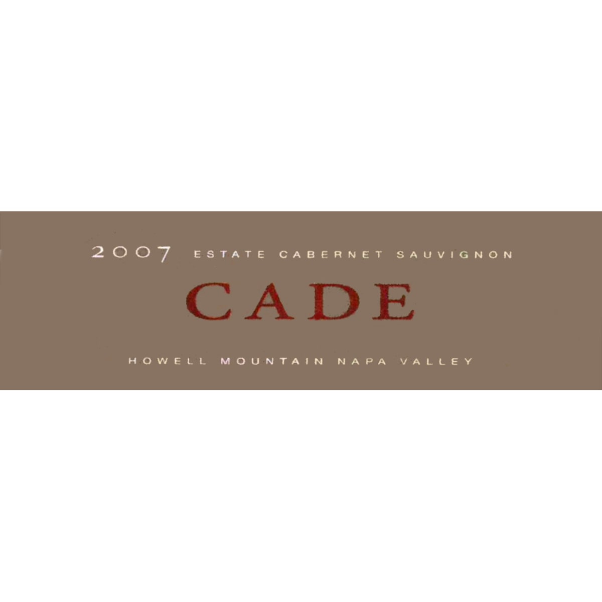 CADE Howell Mountain Estate Cabernet Sauvignon 2007 | Wine.com