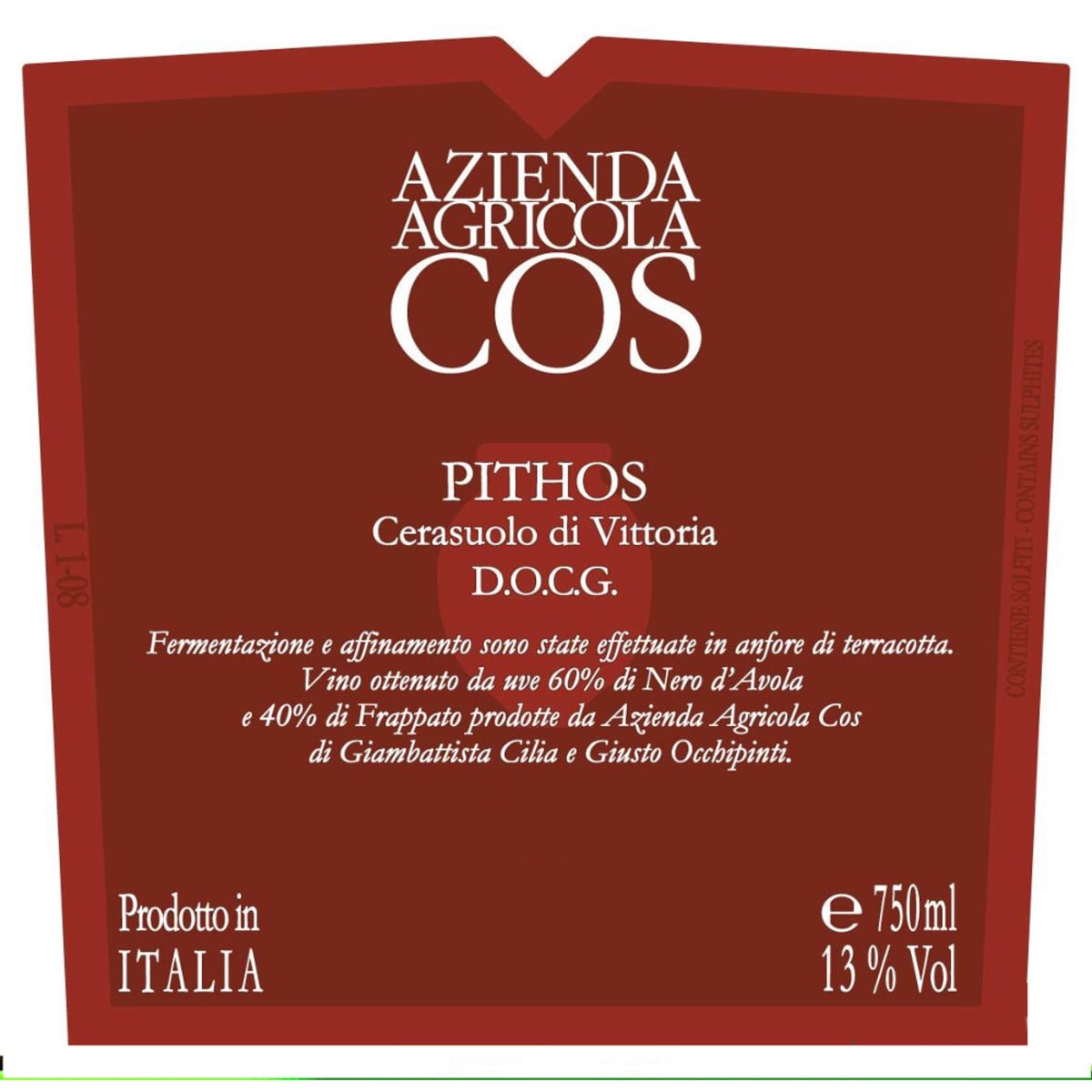 Cos Cerasuolo di Vittoria Pithos 2010 | Wine.com