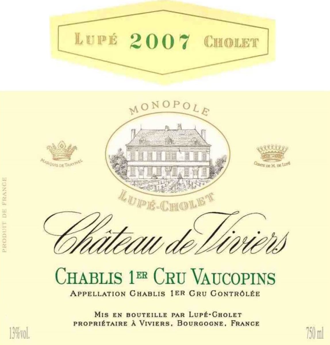 Lupe-Cholet Chateau de Viviers Vaucoupin 2007 | Wine.com