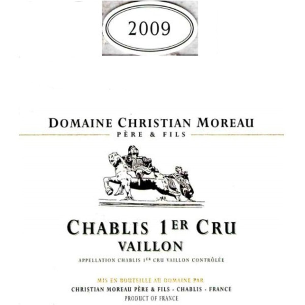 Christian Moreau Chablis Vaillon Premier Cru 2009 | Wine.com