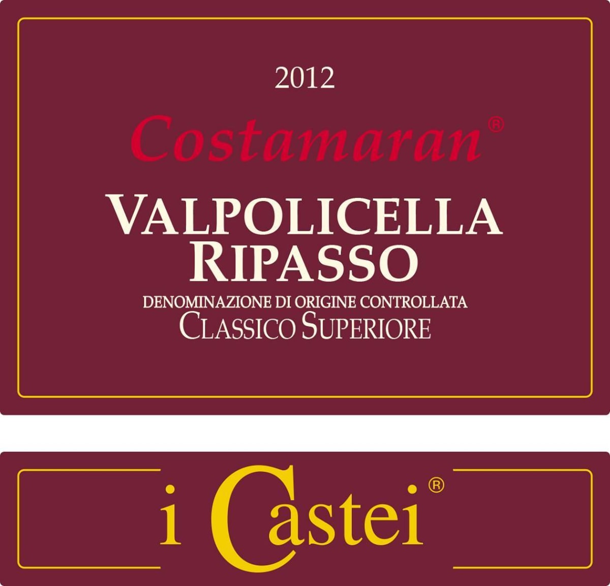 Michele Castellani i Castei Costamaran Valpolicella Ripasso 2012 | Wine.com