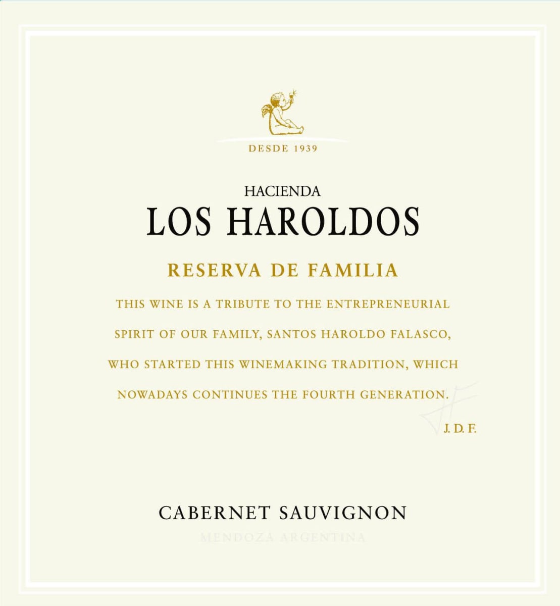 Familia Falasco Hacienda Los Haroldos Reserva de Familia Cabernet ...