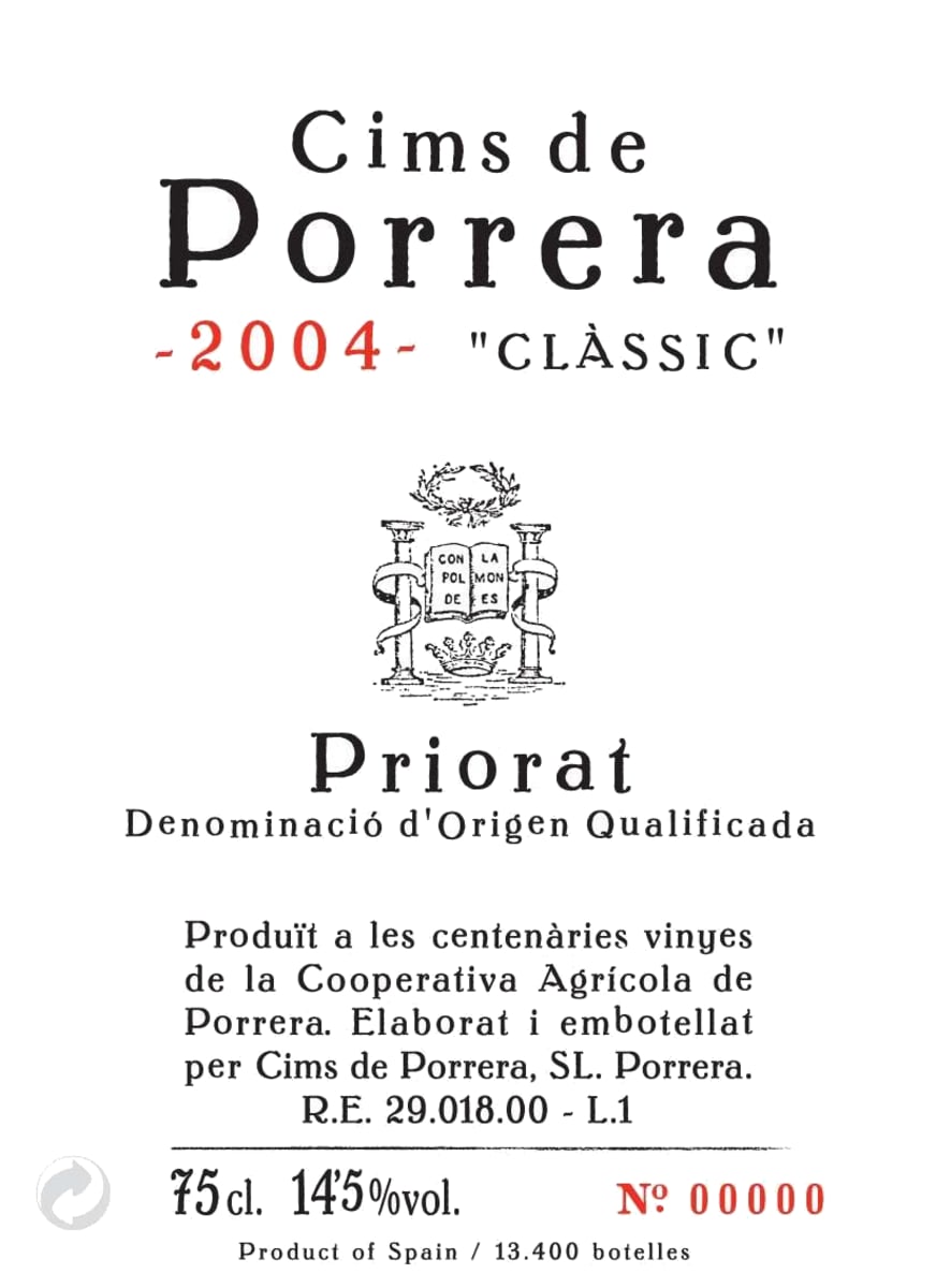 Cims de Porrera Priorat Classic 2004 | Wine.com