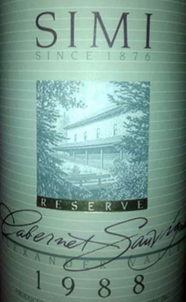 Simi Reserve Cabernet Sauvignon (1.5 Liter Magnum) 1988 | Wine.com