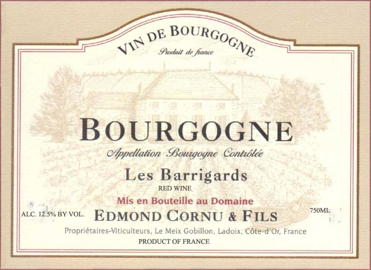 Edmond Cornu & Fils Bourgogne Rouge Les Barrigards 2021 | Wine.com