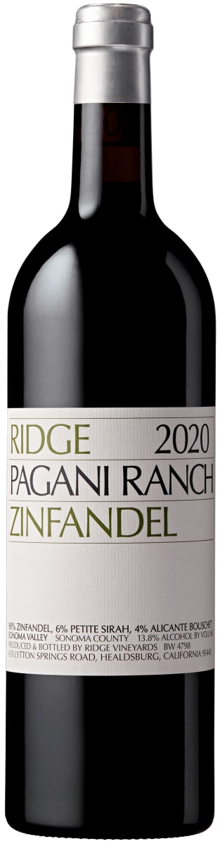 Ridge Pagani Ranch Zinfandel 2020 | Wine.com