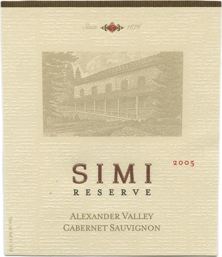 Simi Reserve Cabernet Sauvignon 2005 | Wine.com