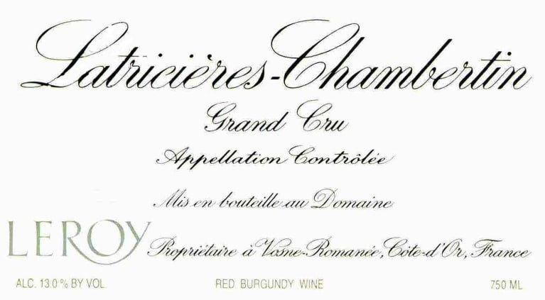 Domaine Leroy Latricieres-Chambertin Grand Cru 2007 | Wine.com
