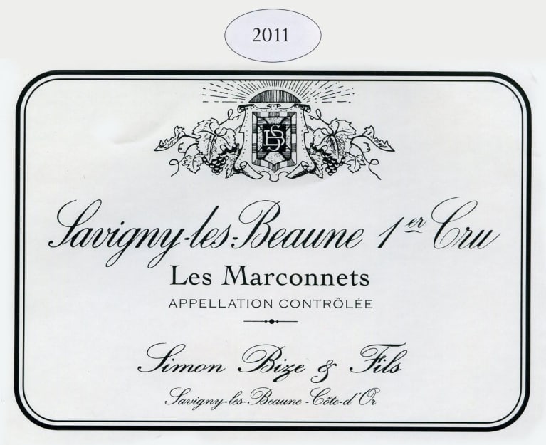 Simon Bize et Fils Savigny-les-Beaune Les Marconnets Premier Cru 2011 ...