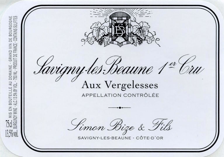 Simon Bize et Fils Savigny-les-Beaune Aux Vergelesses Premier Cru 2012 ...