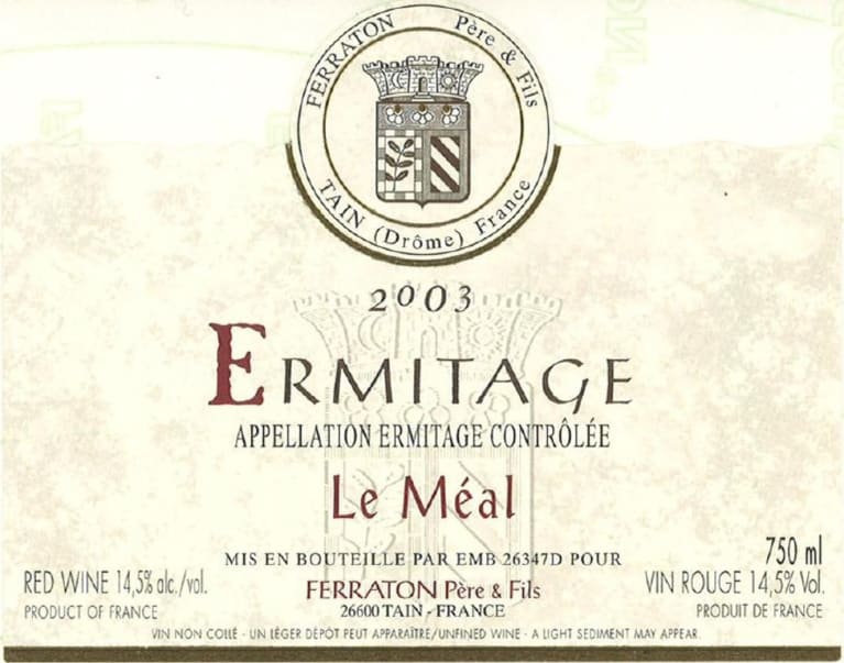 Ferraton Pere & Fils Ermitage Le Meal 2003 | Wine.com
