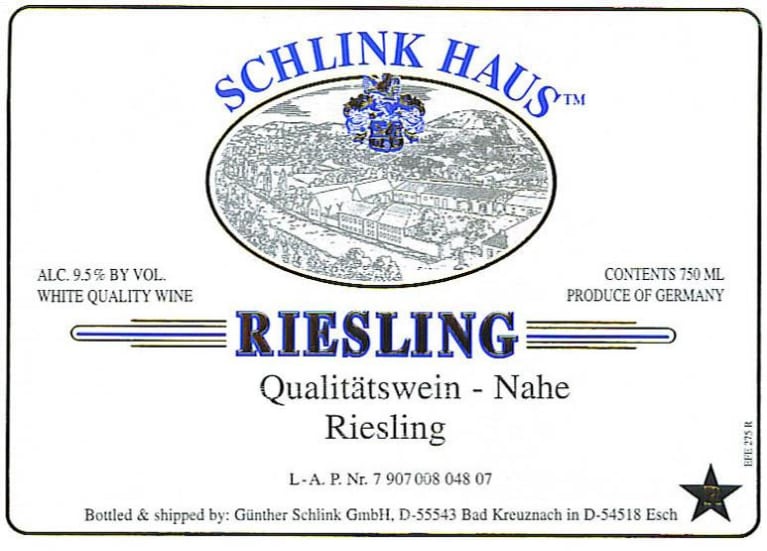 Schlink Haus Riesling Qualitatswein 2011 | Wine.com
