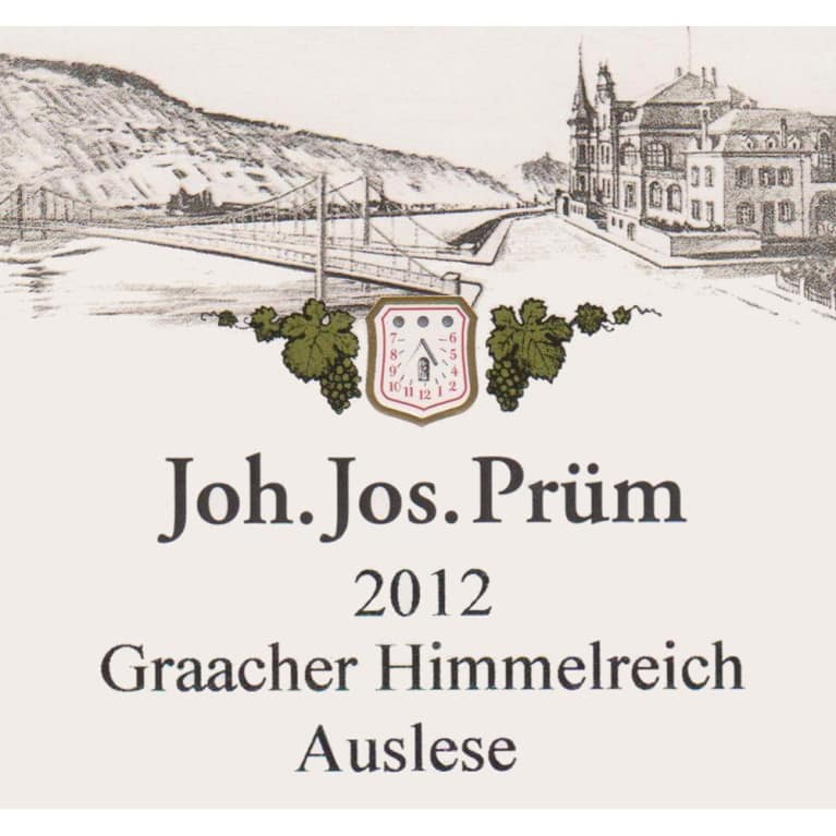 J.J. Prum Graacher Himmelreich Gold Capsule Riesling Auslese 2012 ...