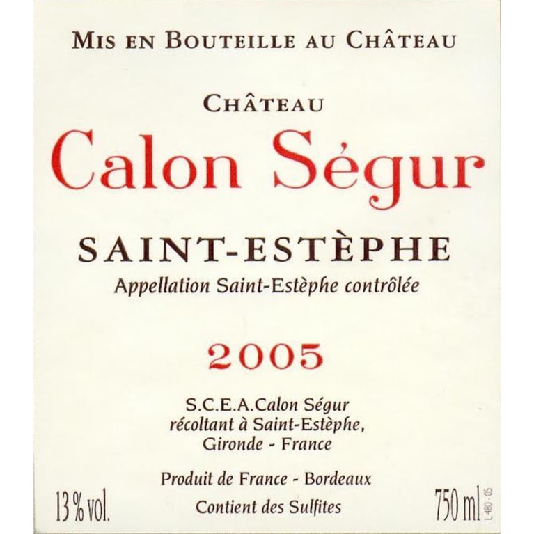 Chateau Calon-Segur (3 Liter Bottle) 2005 | Wine.com